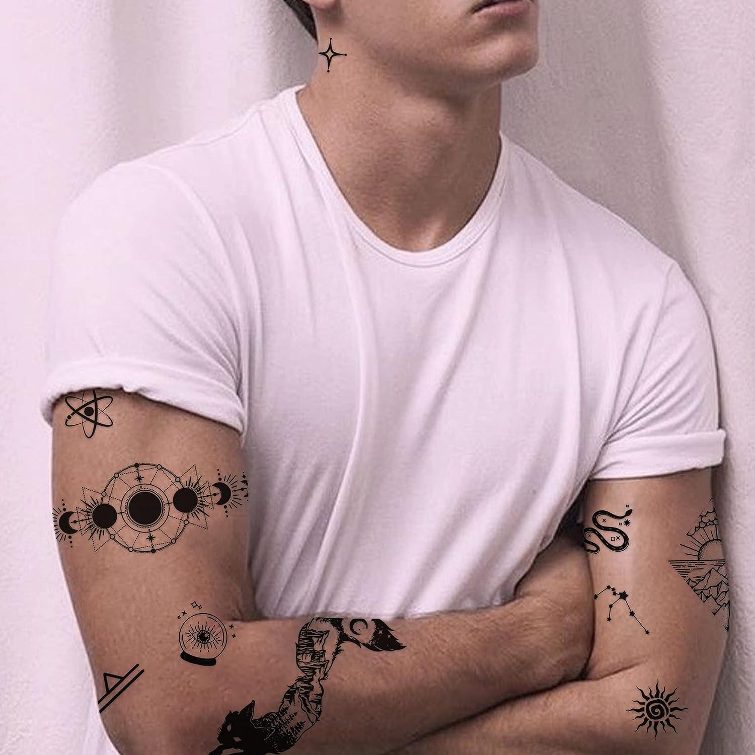 73 Pcs Moon Star Mountain Constellation Temporary Tattoos - American ...