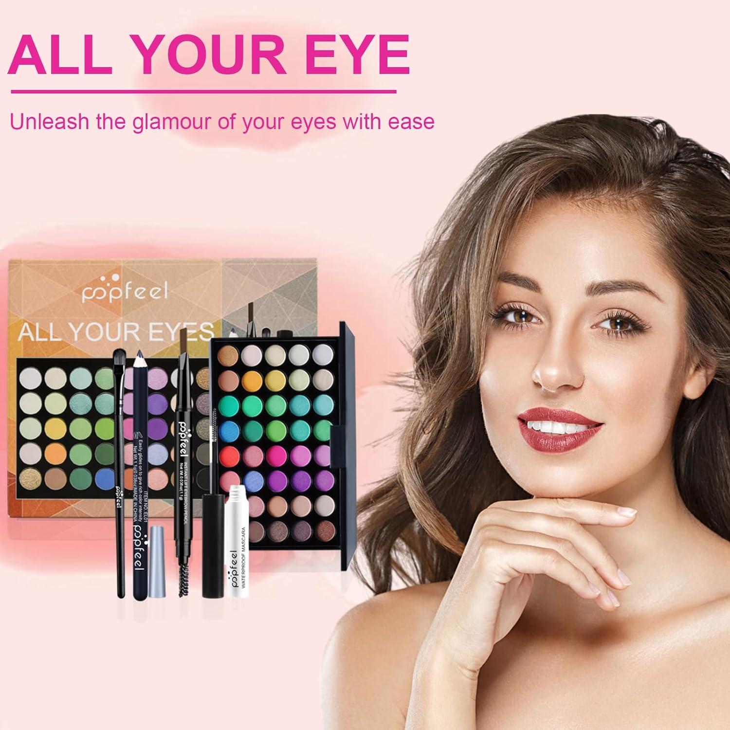 All-in-one Makeup Gift Set Full Makeup Kit with 40 Colors Eyeshadow ...
