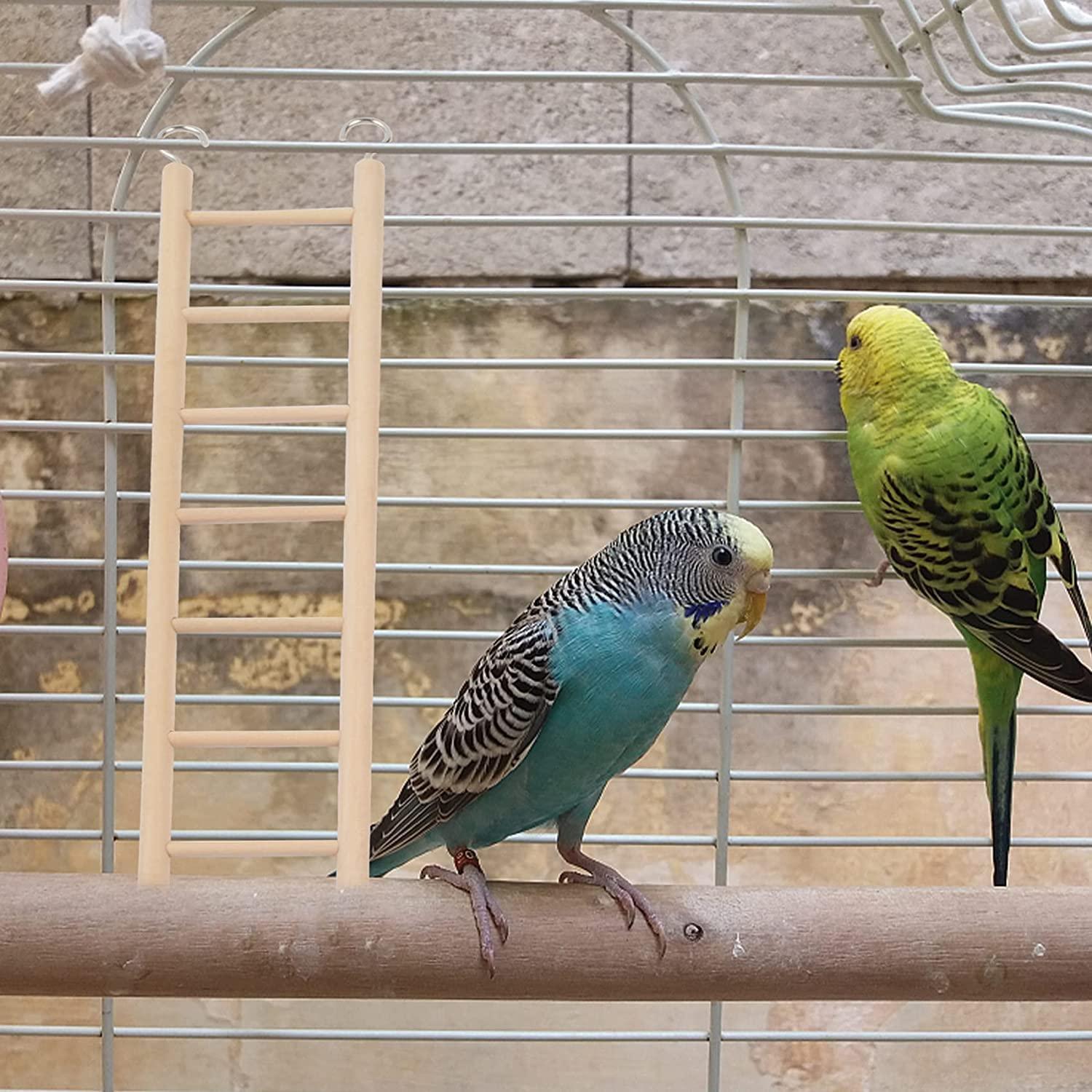Wooden Bird Ladder Toy - Natural Climbing Step Toy for Parakeets ...