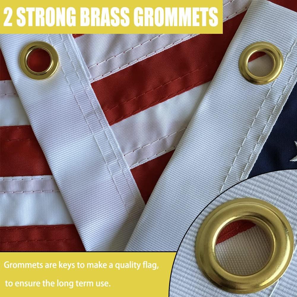 Embroidered Stars & Anchor Boat Flag 12x18 Inch - American Heavy Duty ...