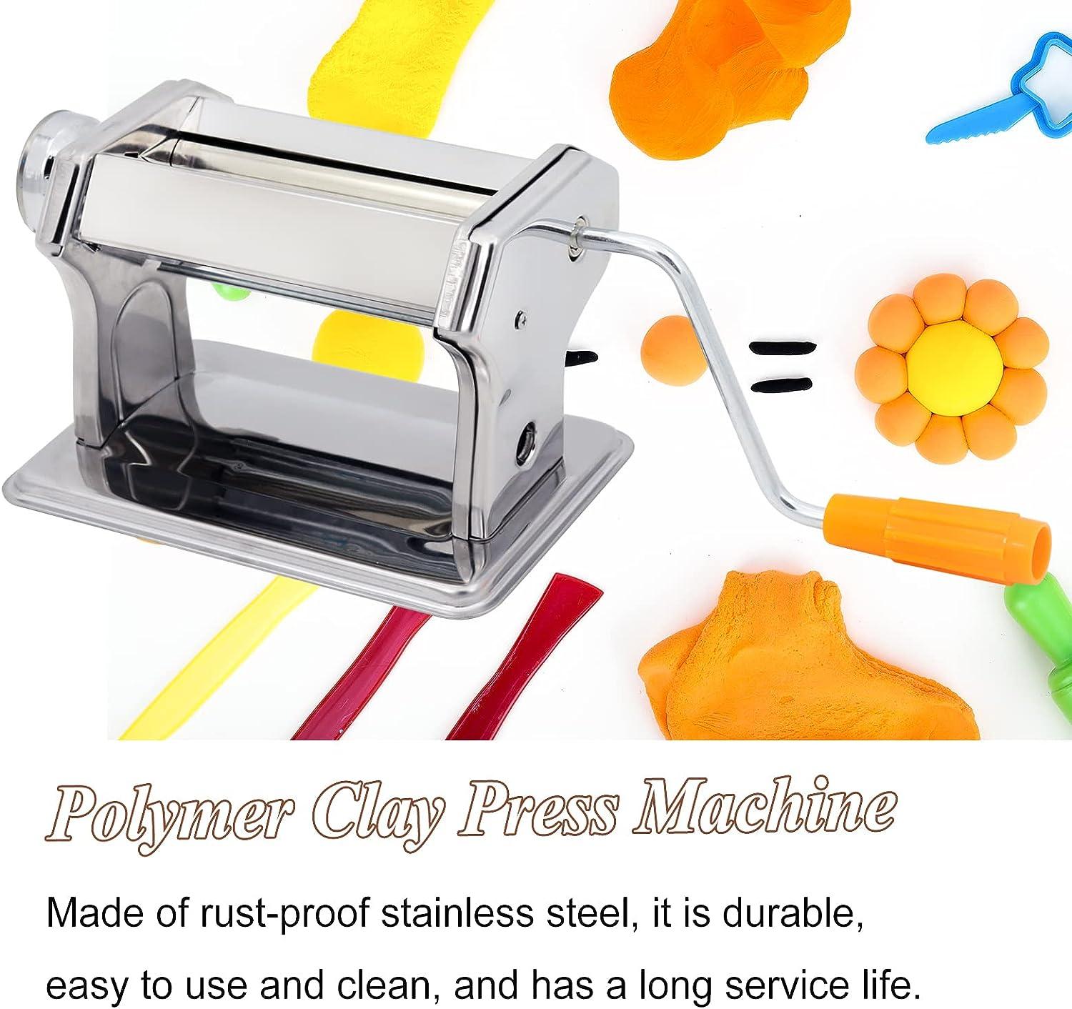 Polymer Clay Press Machine and Mixer Set with 40 Cutters - Stainless ...