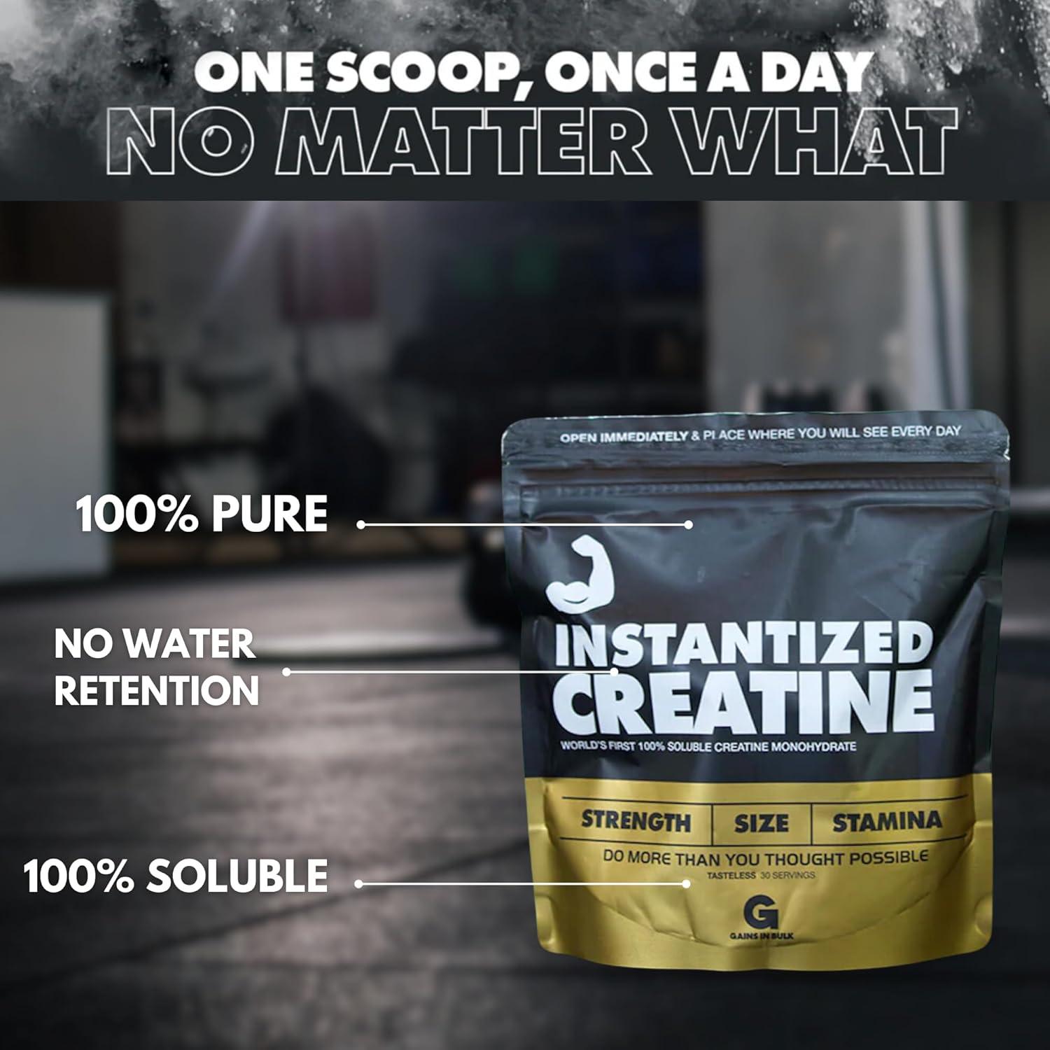Instantized Creatine Monohydrate | 100 Servings | Boost Strength ...