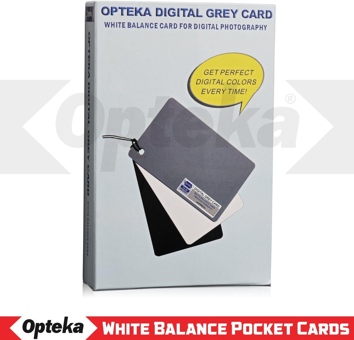 Opteka Pocket-Sized Grey Card White Balance 18% Exposure Calibration ...