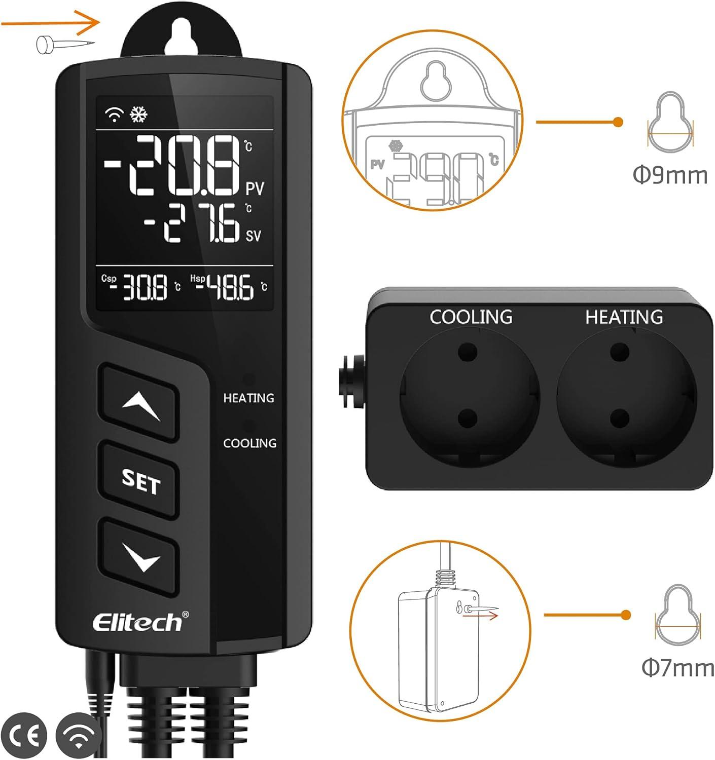 Elitech STC-1000WIFI Digital Temperature Controller - Double Relay 220V ...