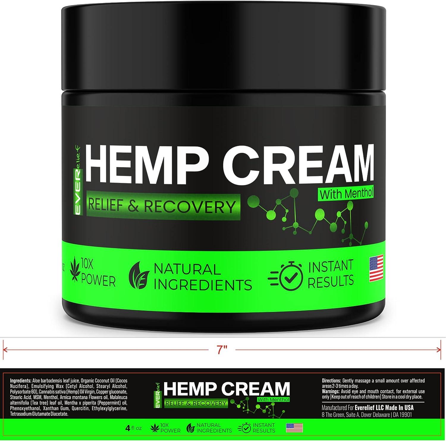 Hemp Cream 2 Pack - Maximum Strength for Muscle & Joint Relief ...