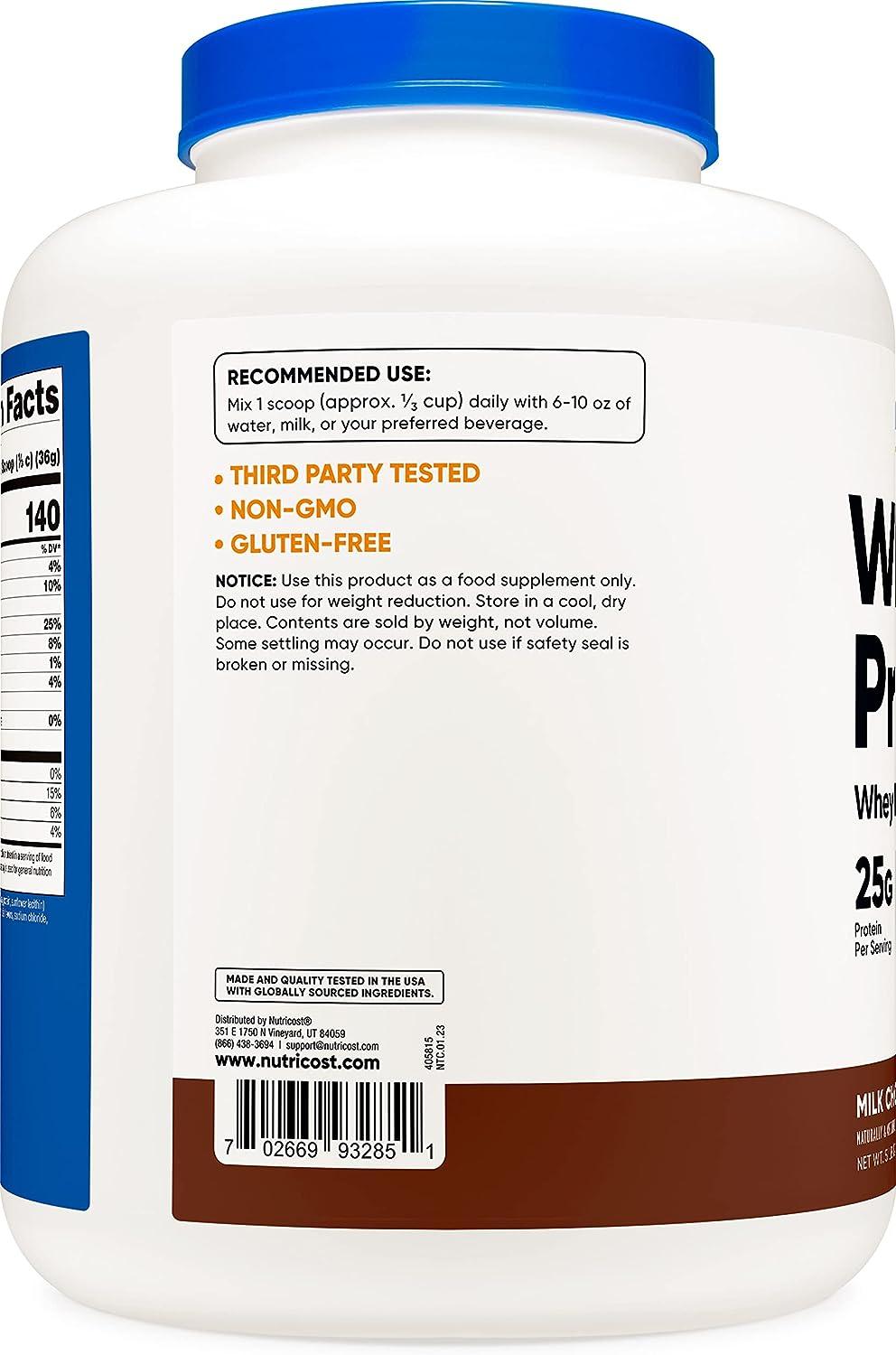 Nutricost Whey Protein Concentrate Chocolate 5LB - High Quality Protein Supplement | Buy Now ...