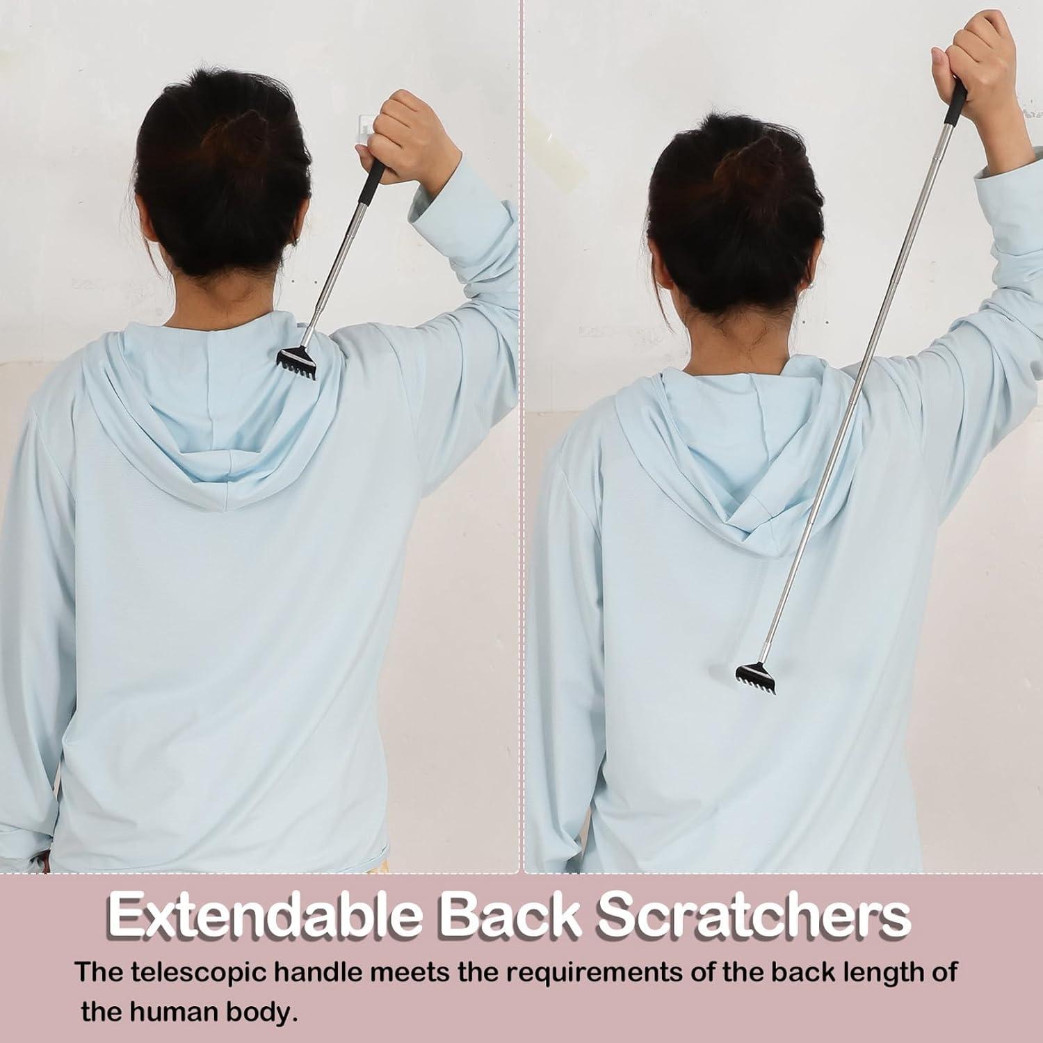 2 Pack Extendable Back Scratcher Portable Telescoping Back Scratcher ...