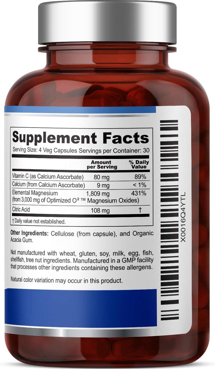 Oxytize 750mg 120 Vcaps - Natural Magnesium Oxide Colon Cleanse for ...