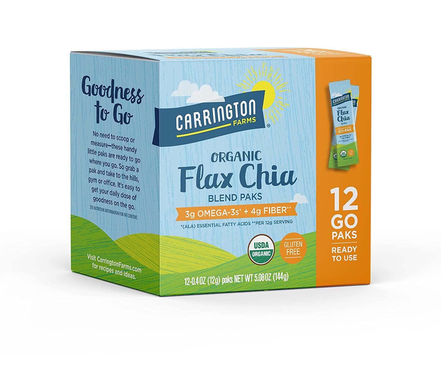 Carrington Farms Organic Flax Chia Packs - 5.08 oz | Superfood Blend ...
