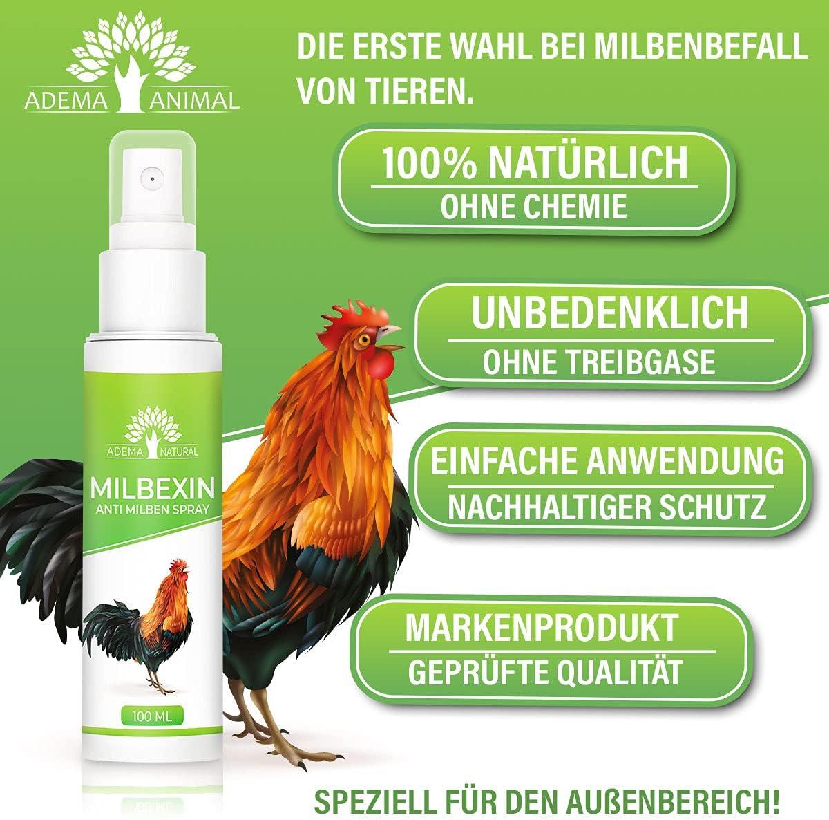 Adema Natural Milbexin for Chickens - Mite Spray for Poultry & Birds ...