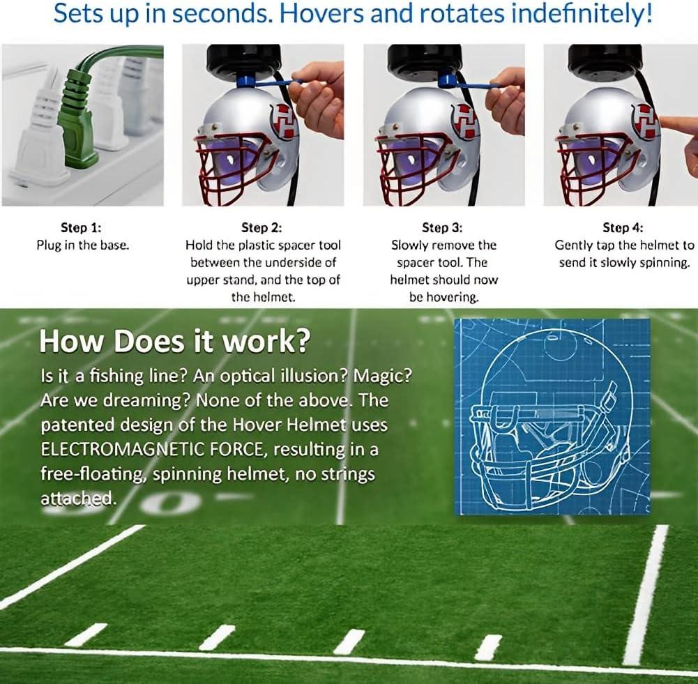 McBean Hover Helmet - Magnetic Suspension NFL Floating Football Helmet ...