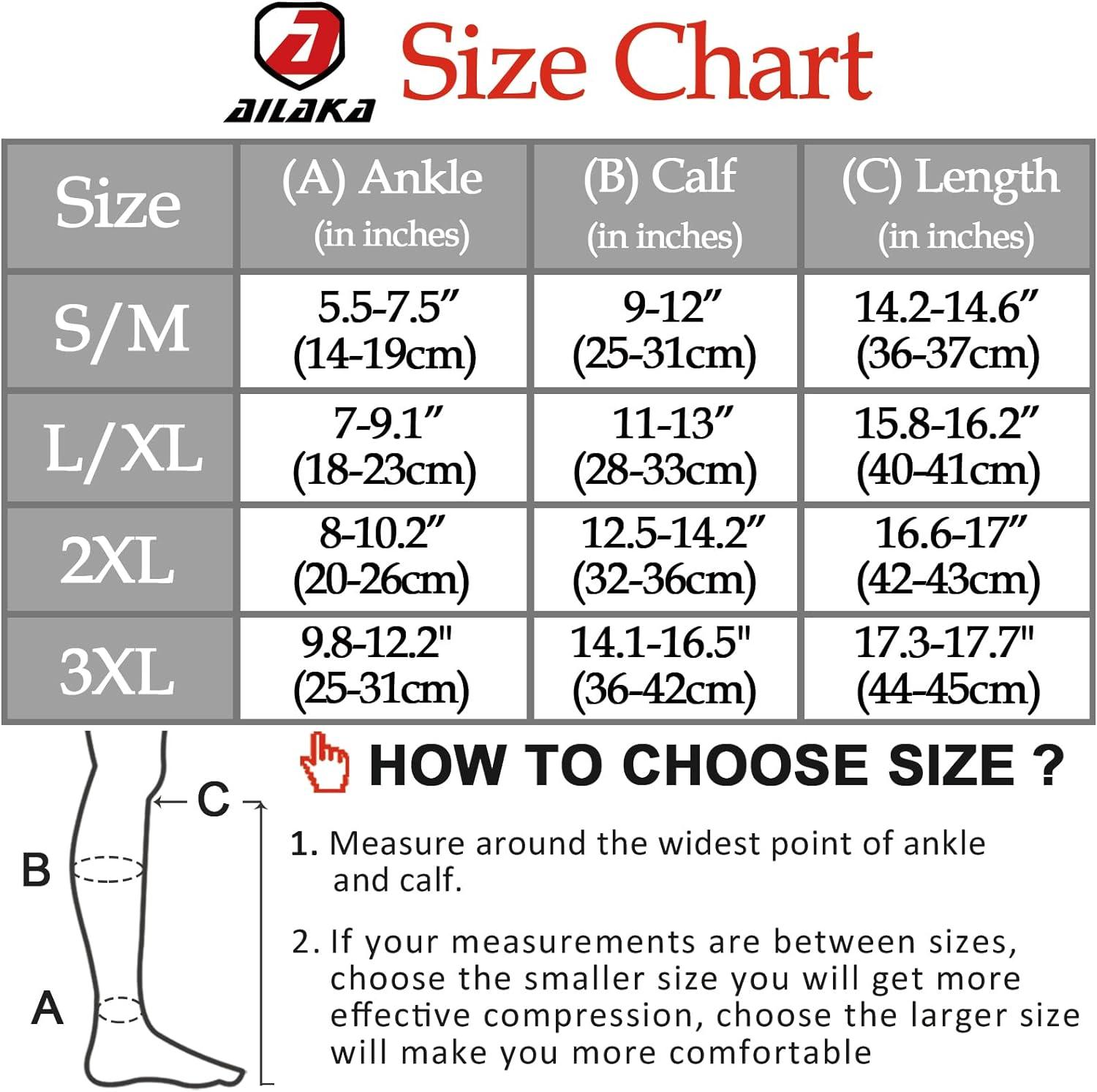 Ailaka Zipper Compression Socks 15-20 mmHg - Open Toe Knee High Support ...