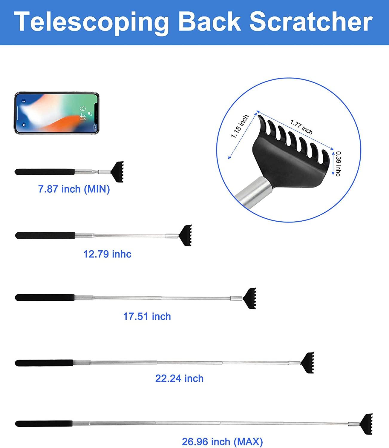 ONEEKK Portable Extendable Back Scratcher 2 Pack - Metal Telescoping ...
