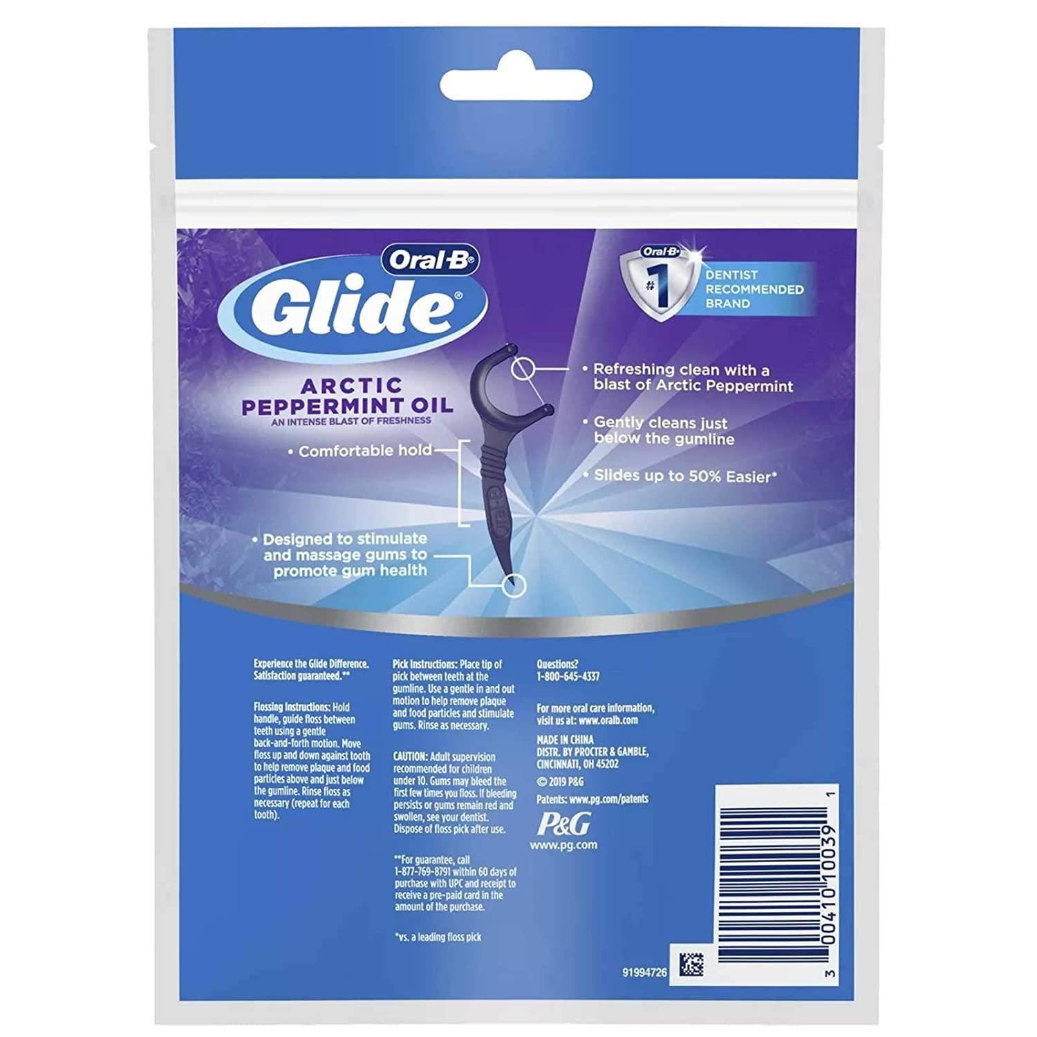 Oral-B Glide 3D White Floss Picks Radiant Mint 75ct (Pack of 4 ...