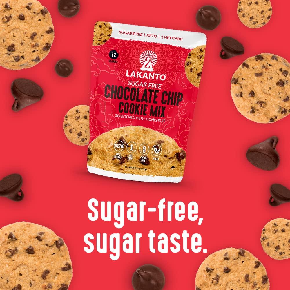 Lakanto Sugar Free Chocolate Chip Cookie Mix - 6.77 oz (192 g) | Low ...