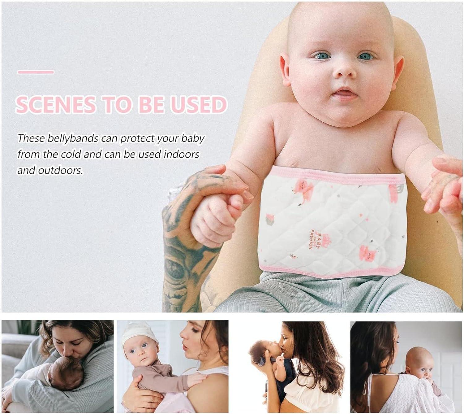 3Pcs Newborn Baby Belly Binder Set - Cotton Navel Band & Abdominal ...