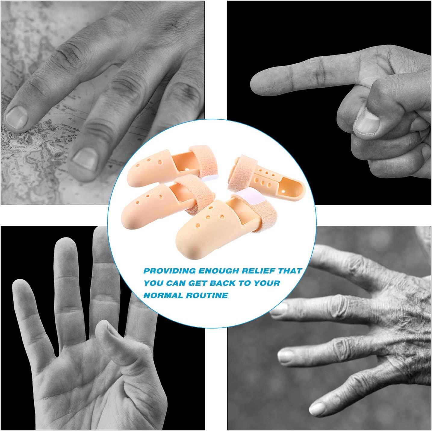 Adjustable Finger Splint Brace - 10 Pieces Mallet Finger Support Pack ...
