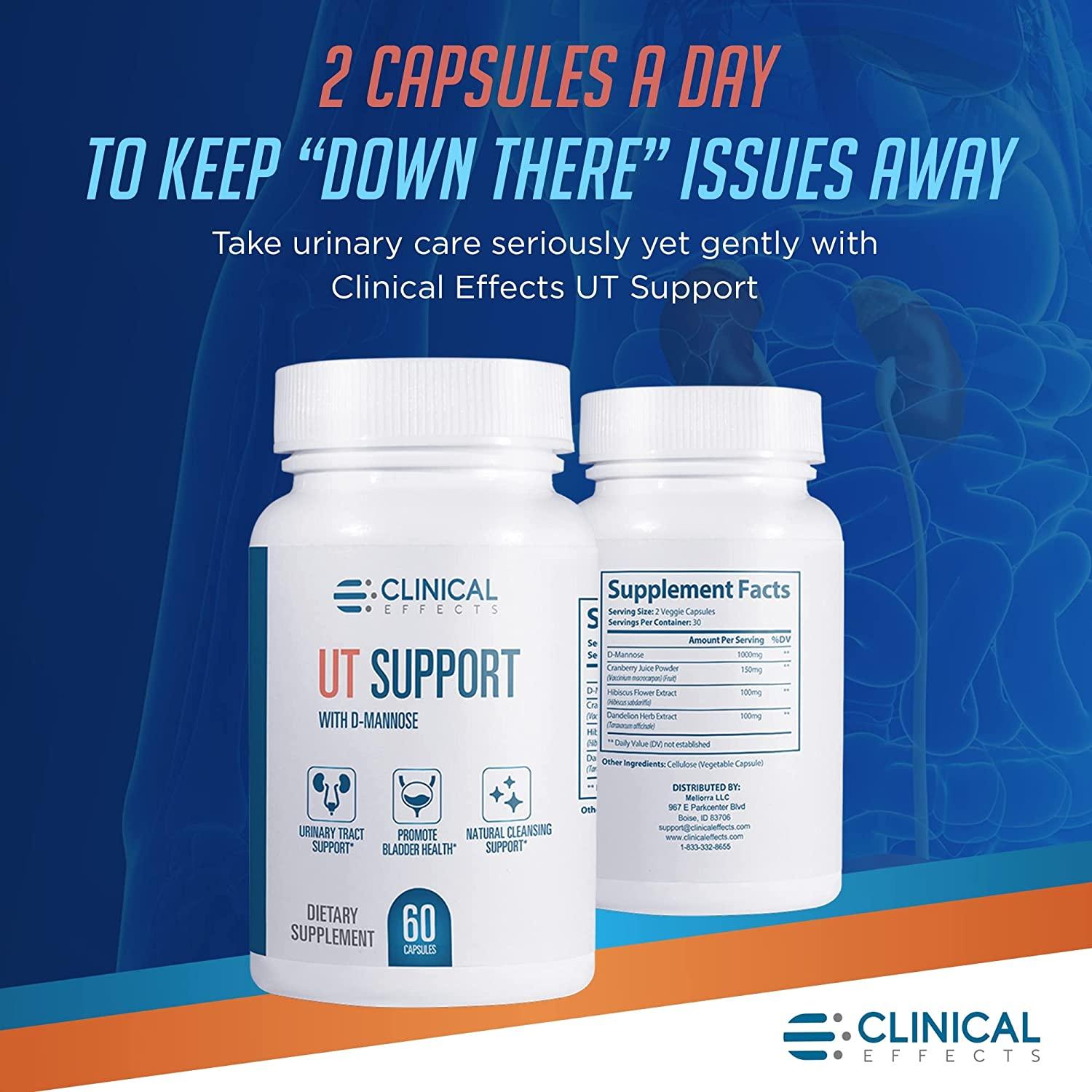 UT Support - 1000mg D Mannose with Cranberry, Dandelion & Hibiscus ...