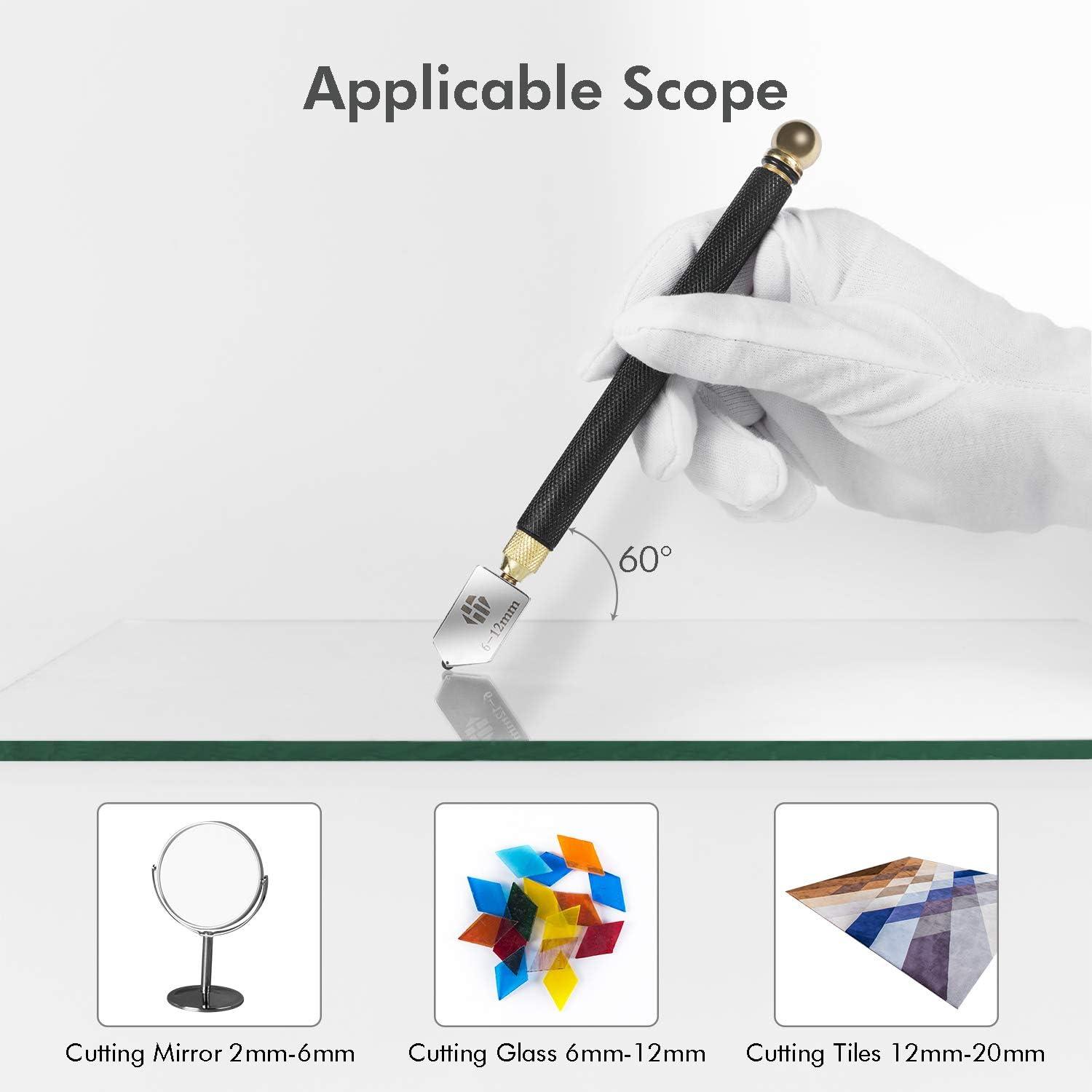 Glass Cutter Tool 2mm-20mm with Automatic Oil Feed for Mirrors, Tiles ...