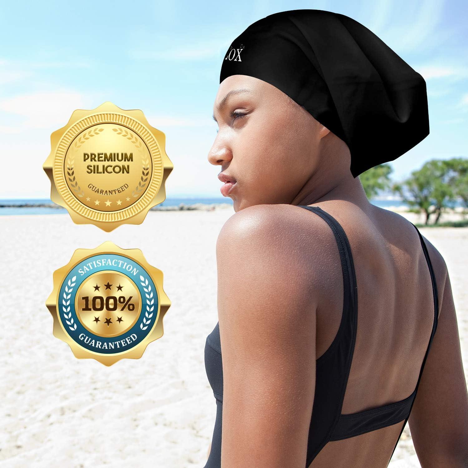 Extra Large Swim Cap for Long Hair, Braids & Dreadlocks - Keeps Hair Dry for Women & Men | Buy ...