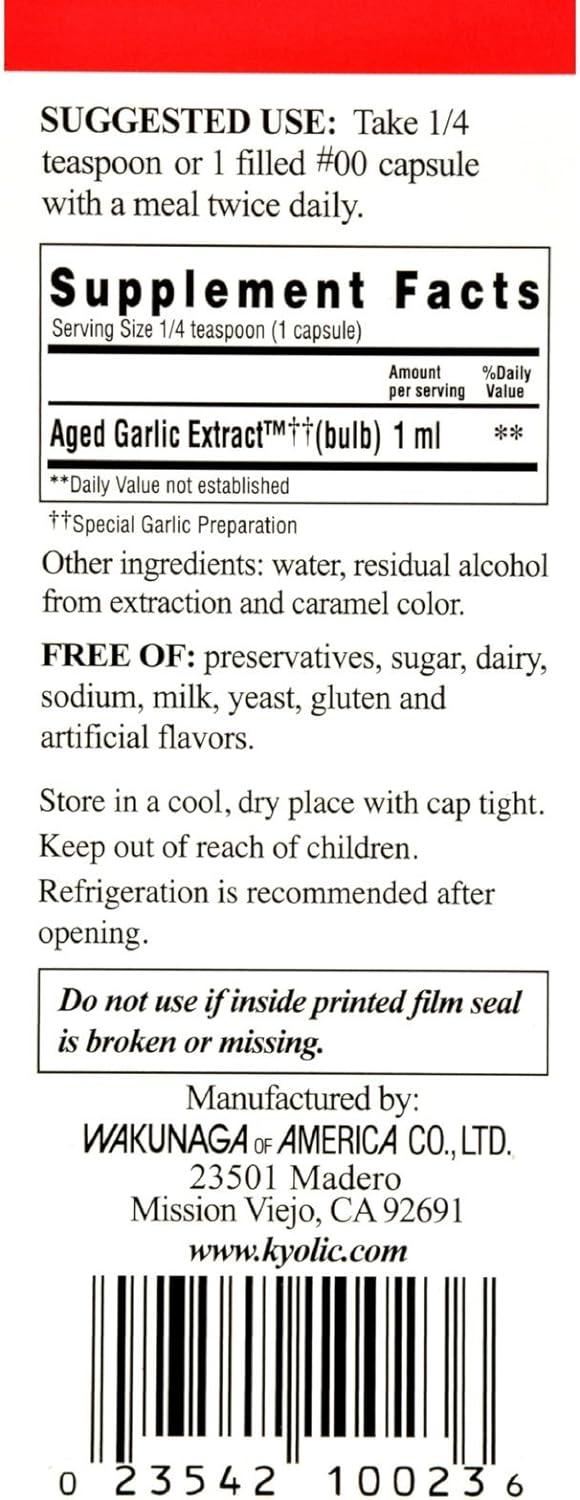 Kyolic Aged Garlic Extract Cardiovascular Liquid - 4 fl oz | Shop Now