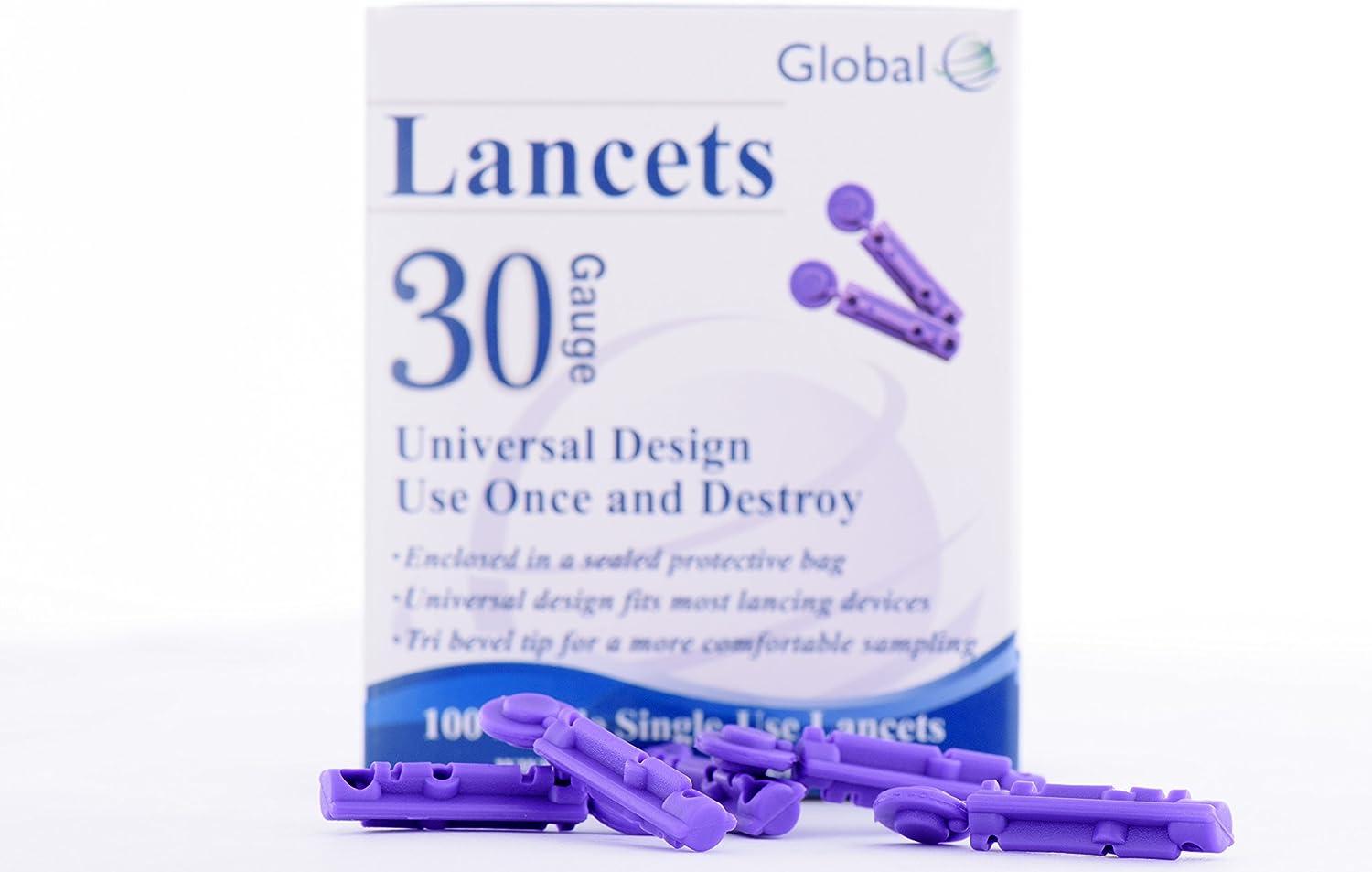 Easy Glide 30g Lancets (100ct) - Smooth & Painless Blood Glucose ...