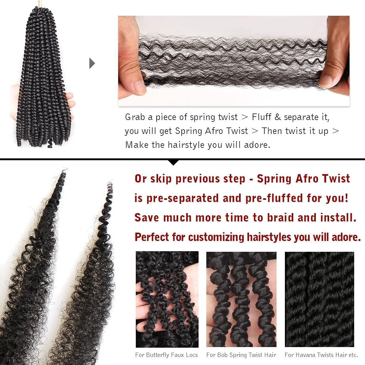 Xtrend 3 Packs 20 Inch Soft Springy Afro Twist Hair Pre-Separated ...