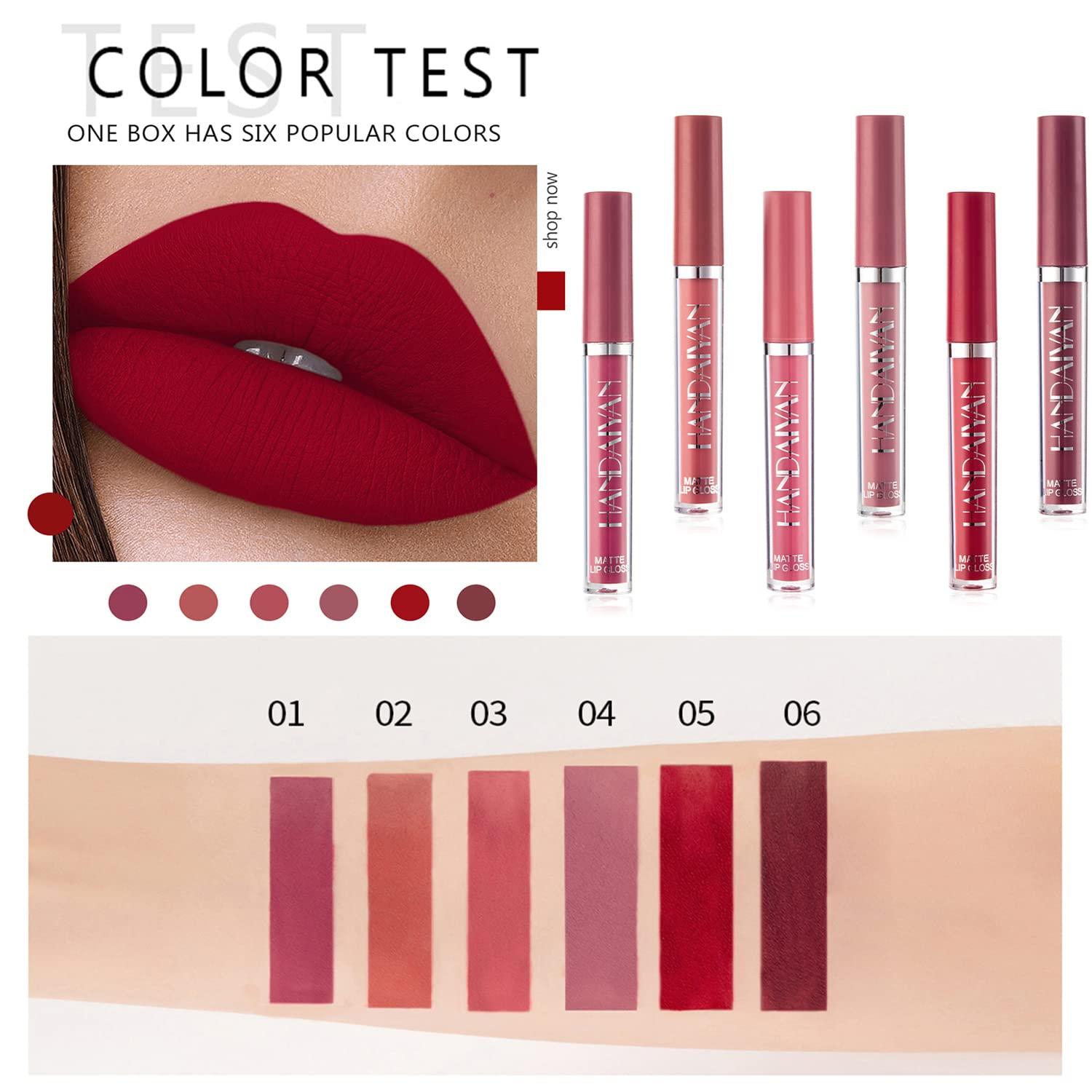 DEROL Lip Plumper Set: Natural Lip Enhancer Serum + 6Pcs Matte Liquid ...