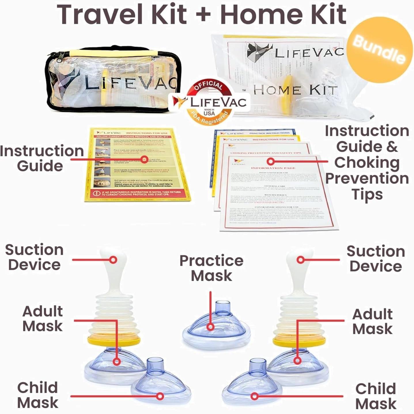 LifeVac Home and Travel Combo Kit (Canadian Version) - Choking Rescue ...