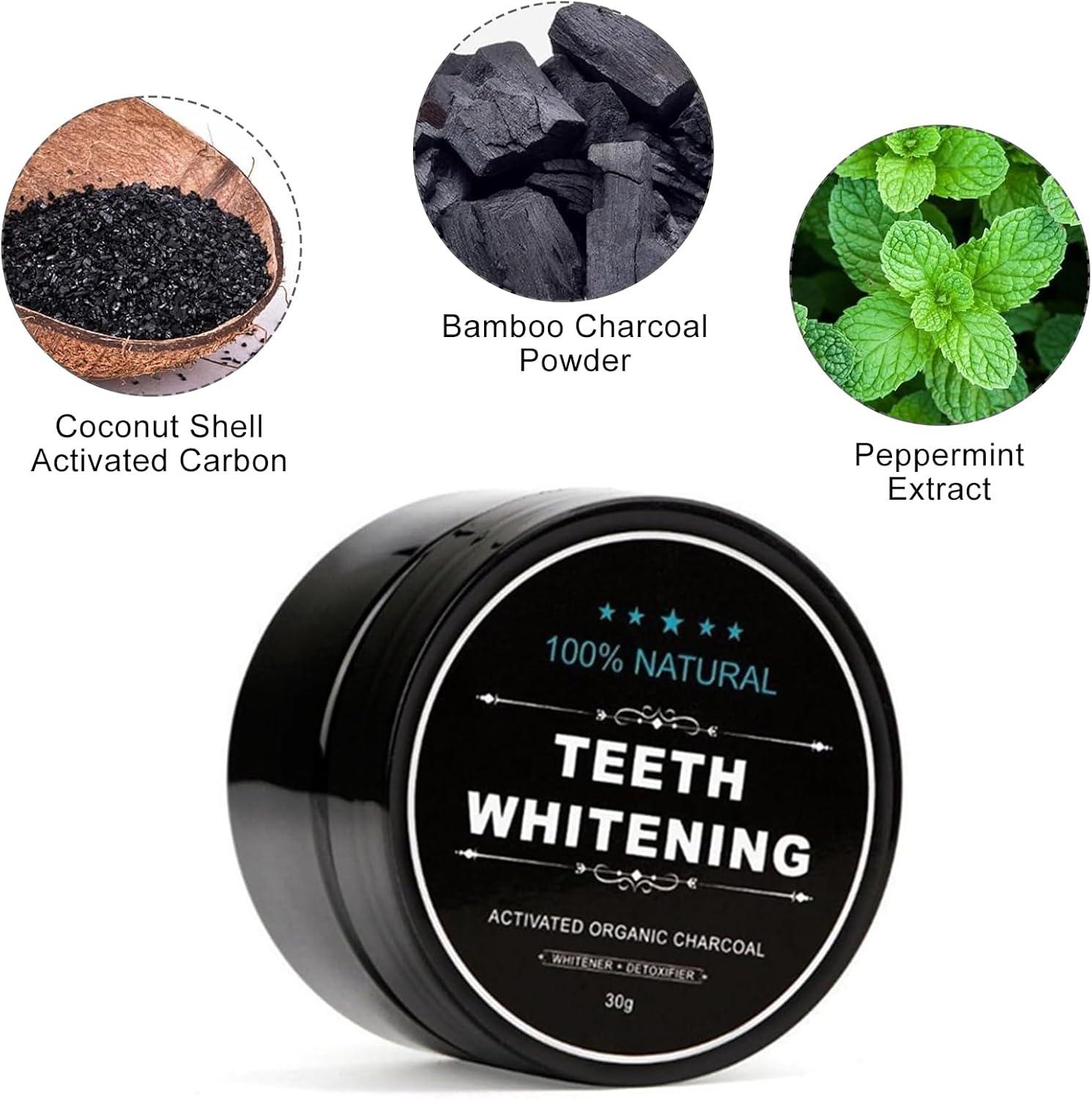 Roinaaid Coconut Shell Tooth Whitening Powder - 4 Pieces for Bright ...