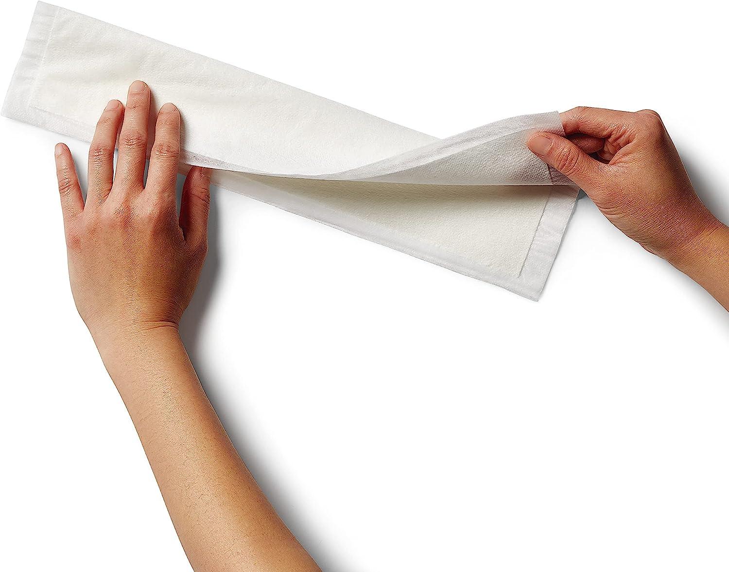 Medline Skinfold Dry Sheet 6 x 14 (10 Count) - Soft, Non-Chafing, Skin ...