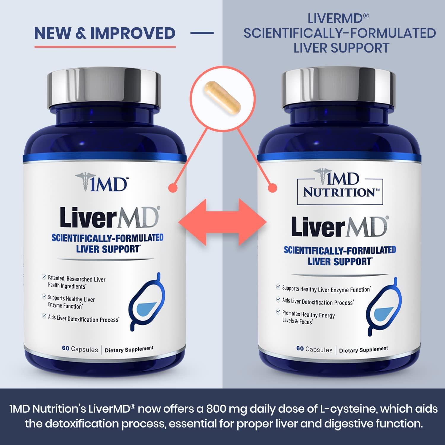1MD Nutrition LiverMD - Siliphos Milk Thistle Extract Liver Support ...