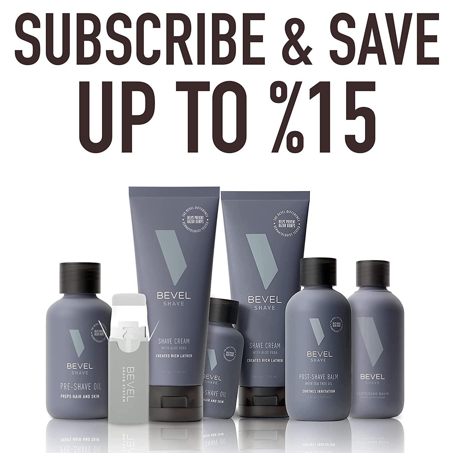 Bevel Men's Shaving Kit - Pre Shave Oil, Shaving Cream, & After Shave ...