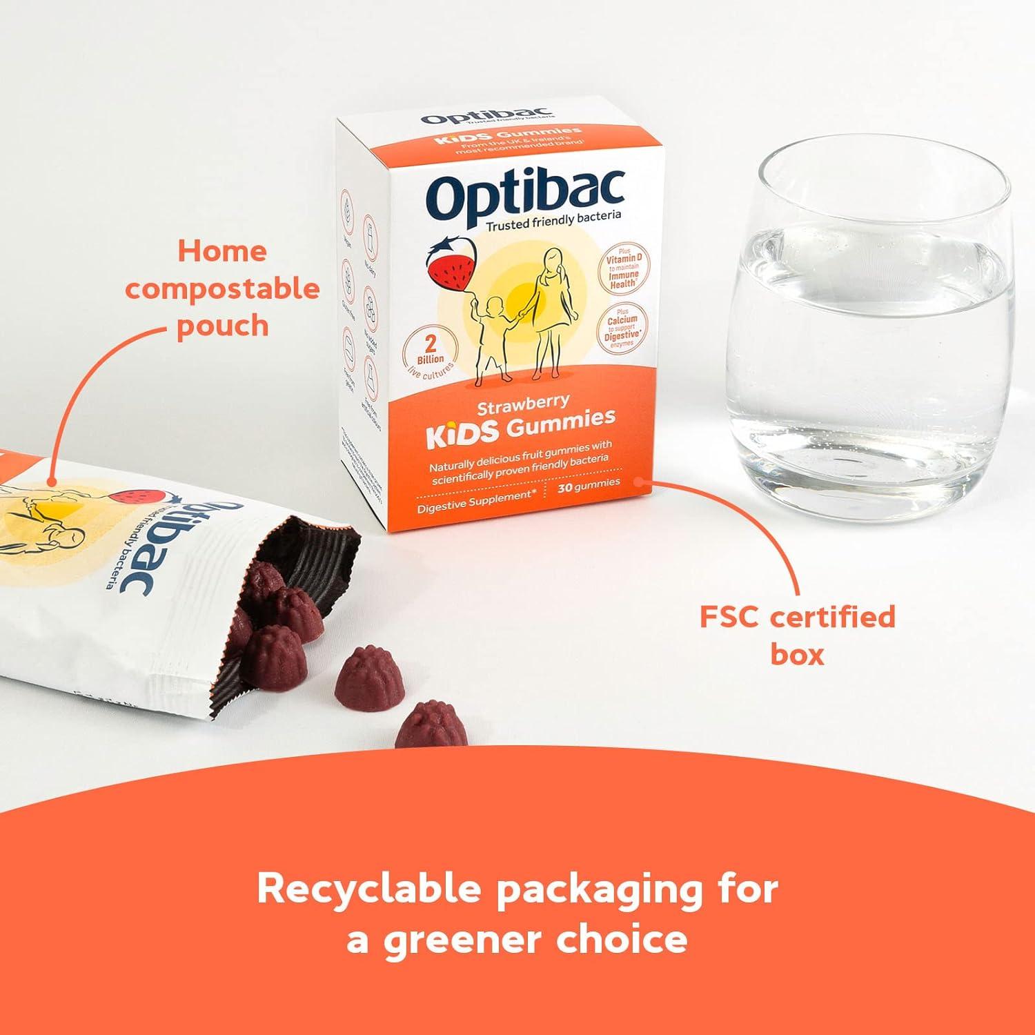 Optibac Kids Probiotic with Vitamin D, Calcium & 2 Billion Bacterial ...