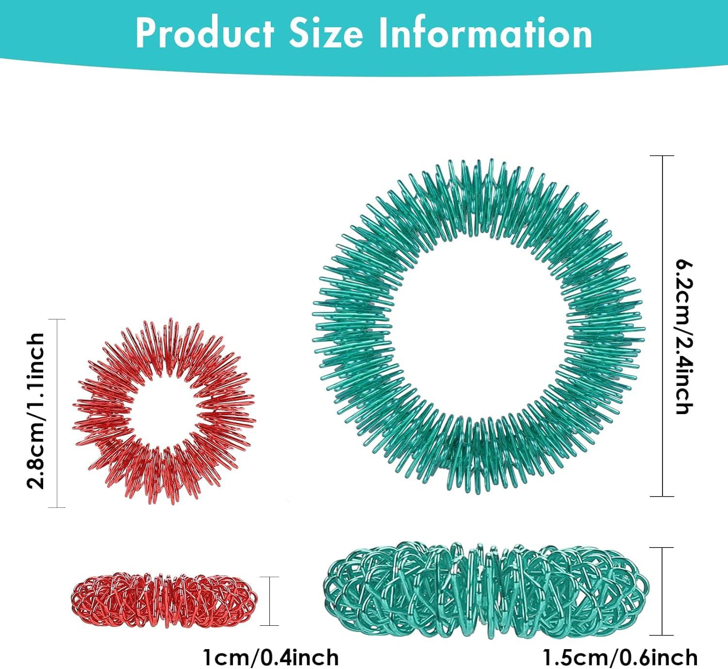 Disorder 10-Piece Acupressure Ring Set | Anti-Stress Finger & Wrist ...