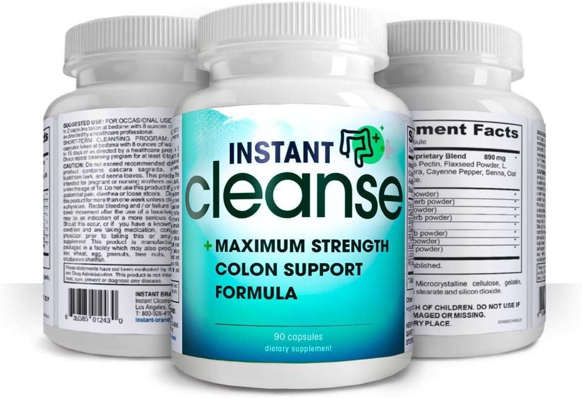 Instant Cleanse - Triple Strength Activated Colon Cleanse for Optimal ...