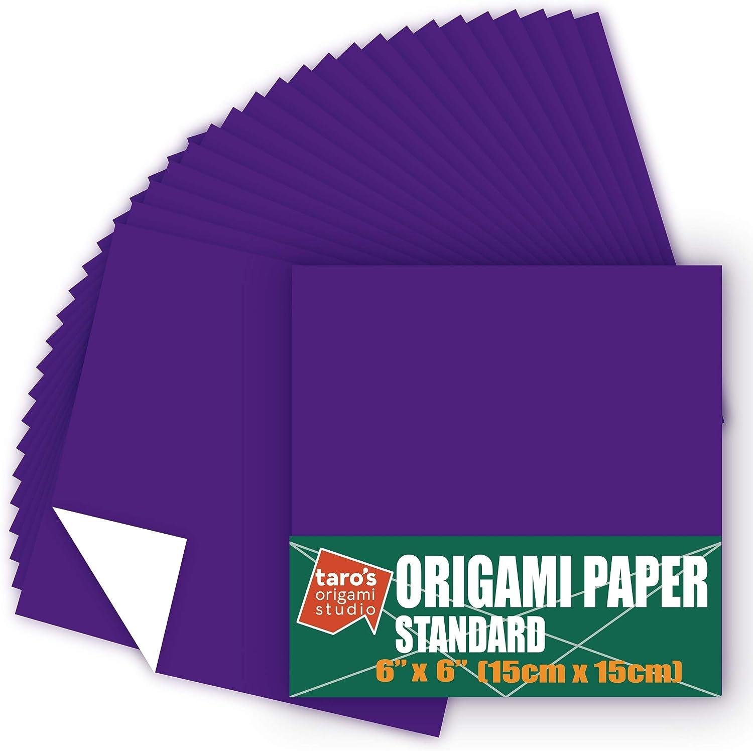 Taro's Origami Studio 6 Inch Purple Single Color Paper - 50 Sheets ...