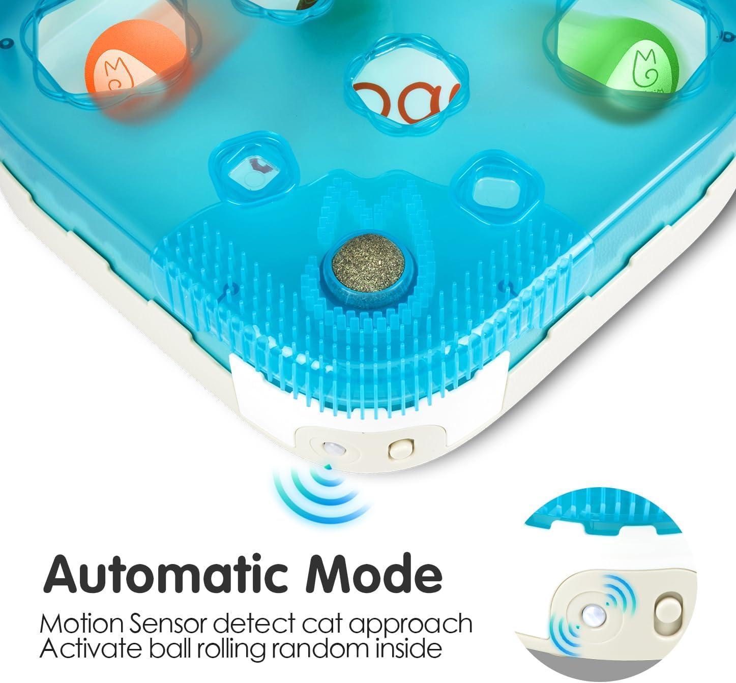 Migipaws Cat Toy 7-in-1 Automatic Interactive Kitten Toys Pack Rolling ...