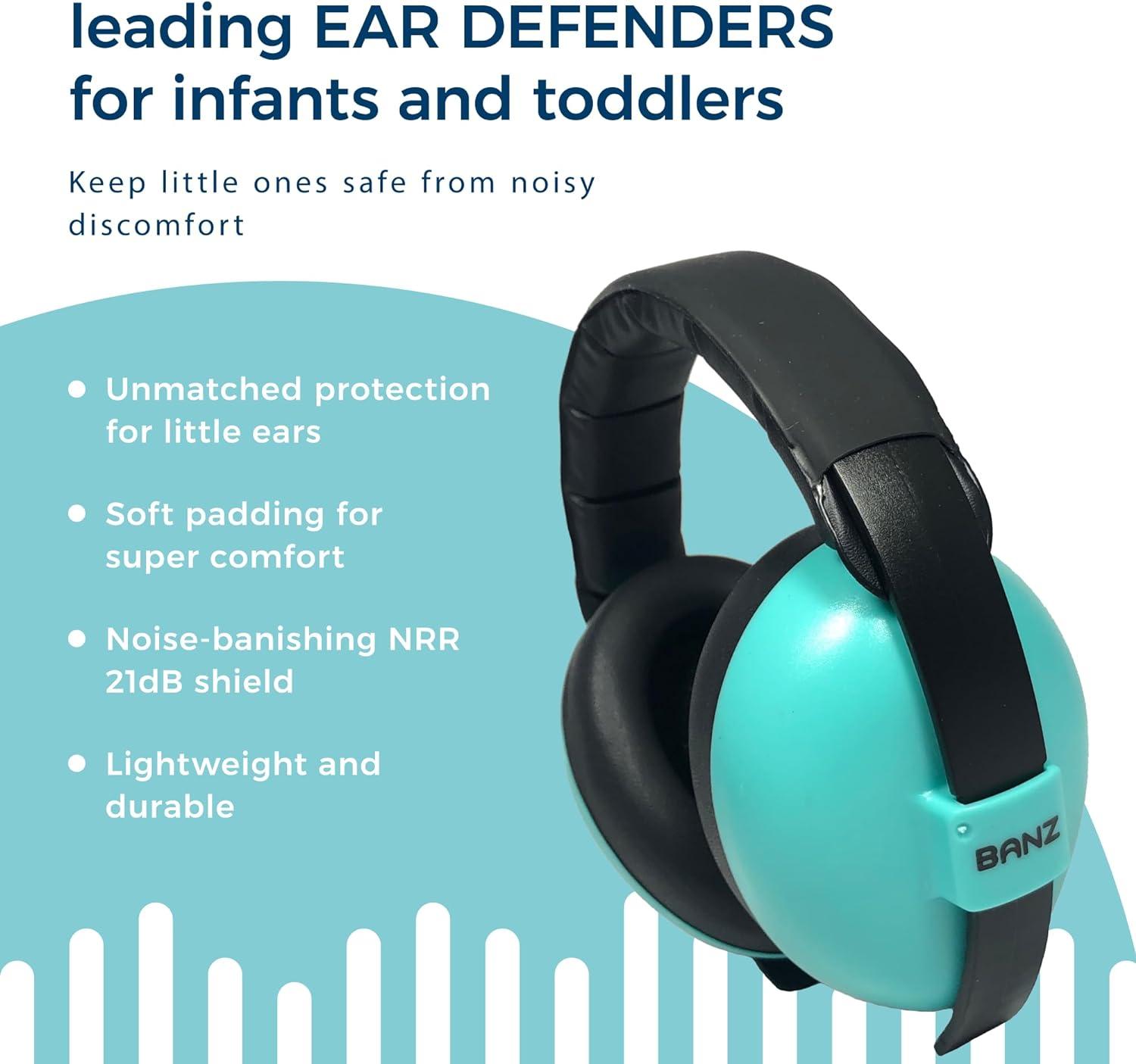 Banz Baby Hearing Protection Earmuffs Aqua | Buy Now with Express ...
