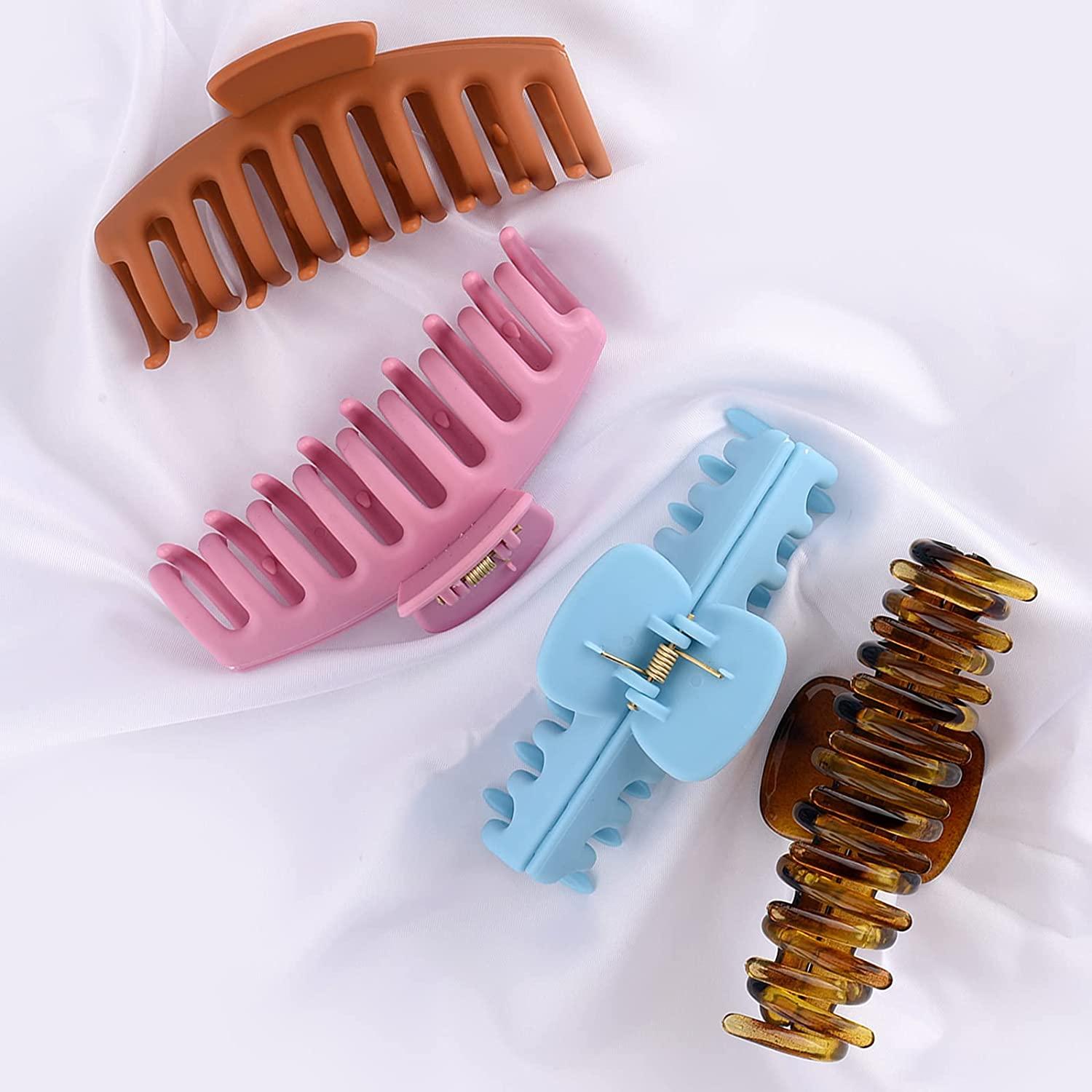 12 Pcs Large Hair Claw Clips - 4.3 Inch Nonslip Big Hair Clamps for ...