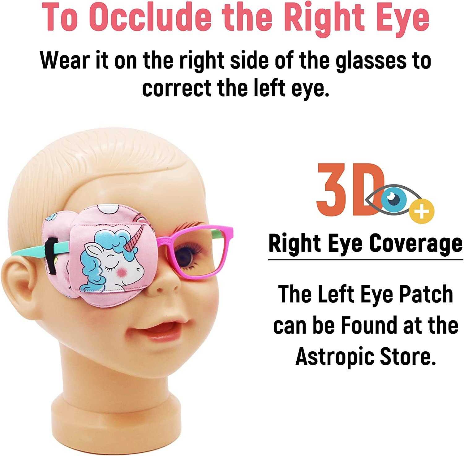 Astropic 3D Cotton & Silk Eye Patch for Kids | Girls Eye Patch for ...