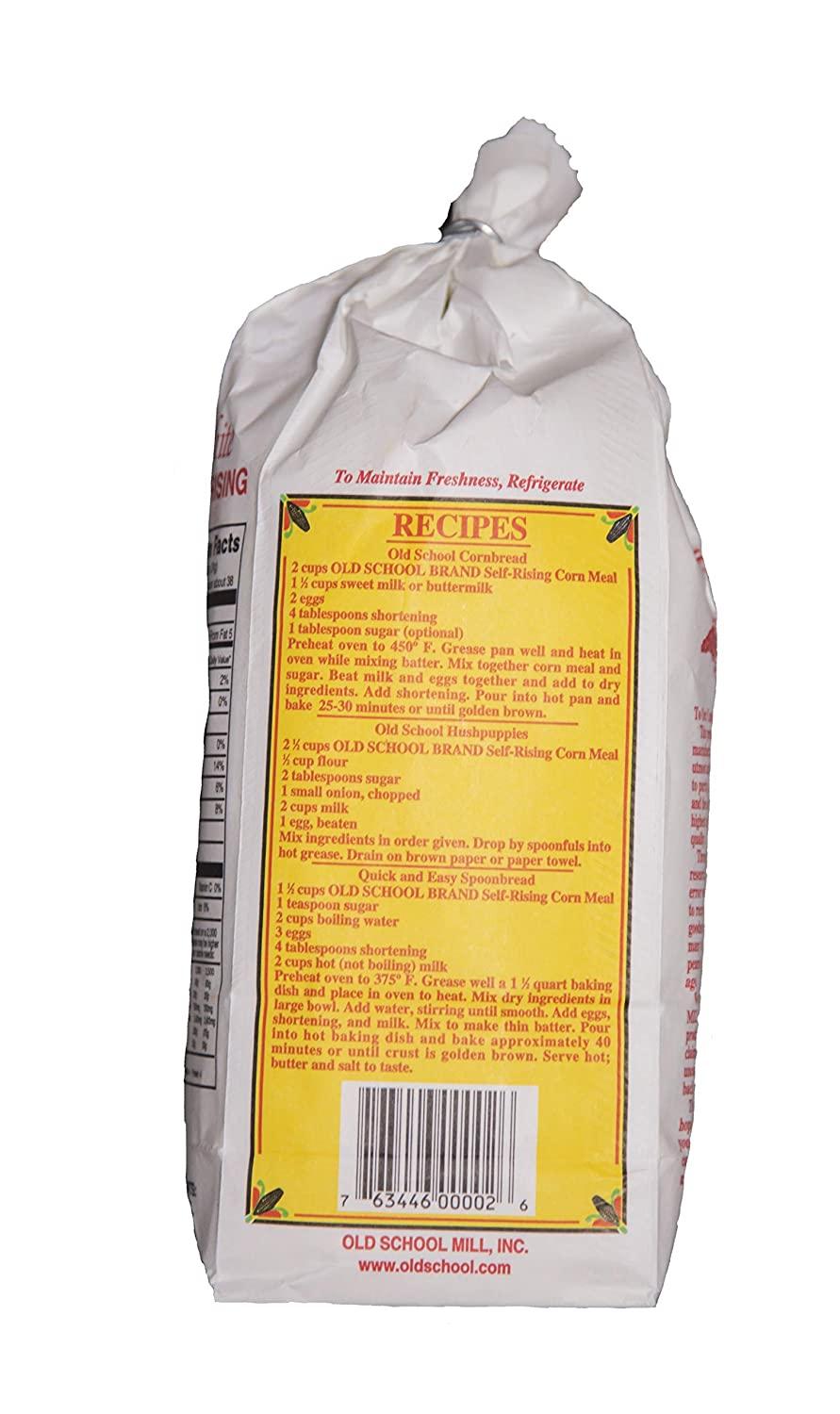 Old School Stone Ground Self-Rising White Cornmeal - 2lb Bag | Made ...
