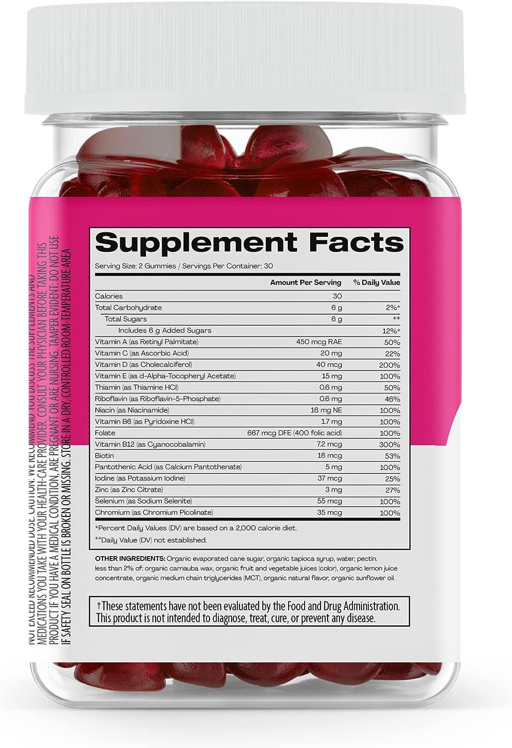 Hello Bello Organic Women's Multi Vitamin Gummy - Gluten-Free Vegan ...