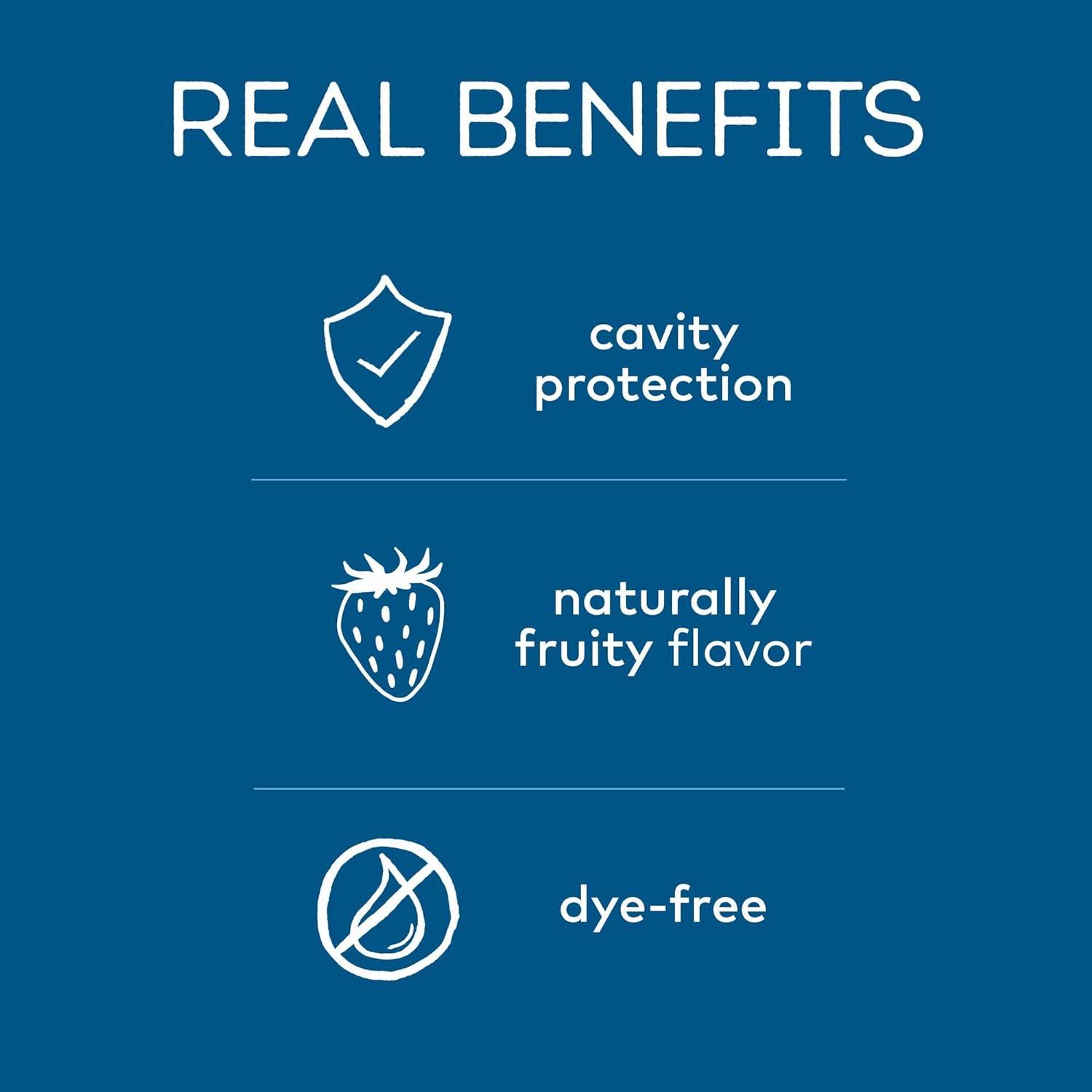 Tom's of Maine Natural Kid's Fluoride Toothpaste Silly Strawberry 5.1 ...