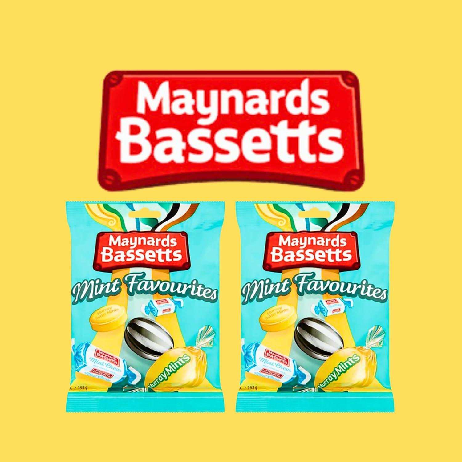 Maynards Bassetts Mint Favourites x 2 Bags 300g Retro Sweets Bundle ...