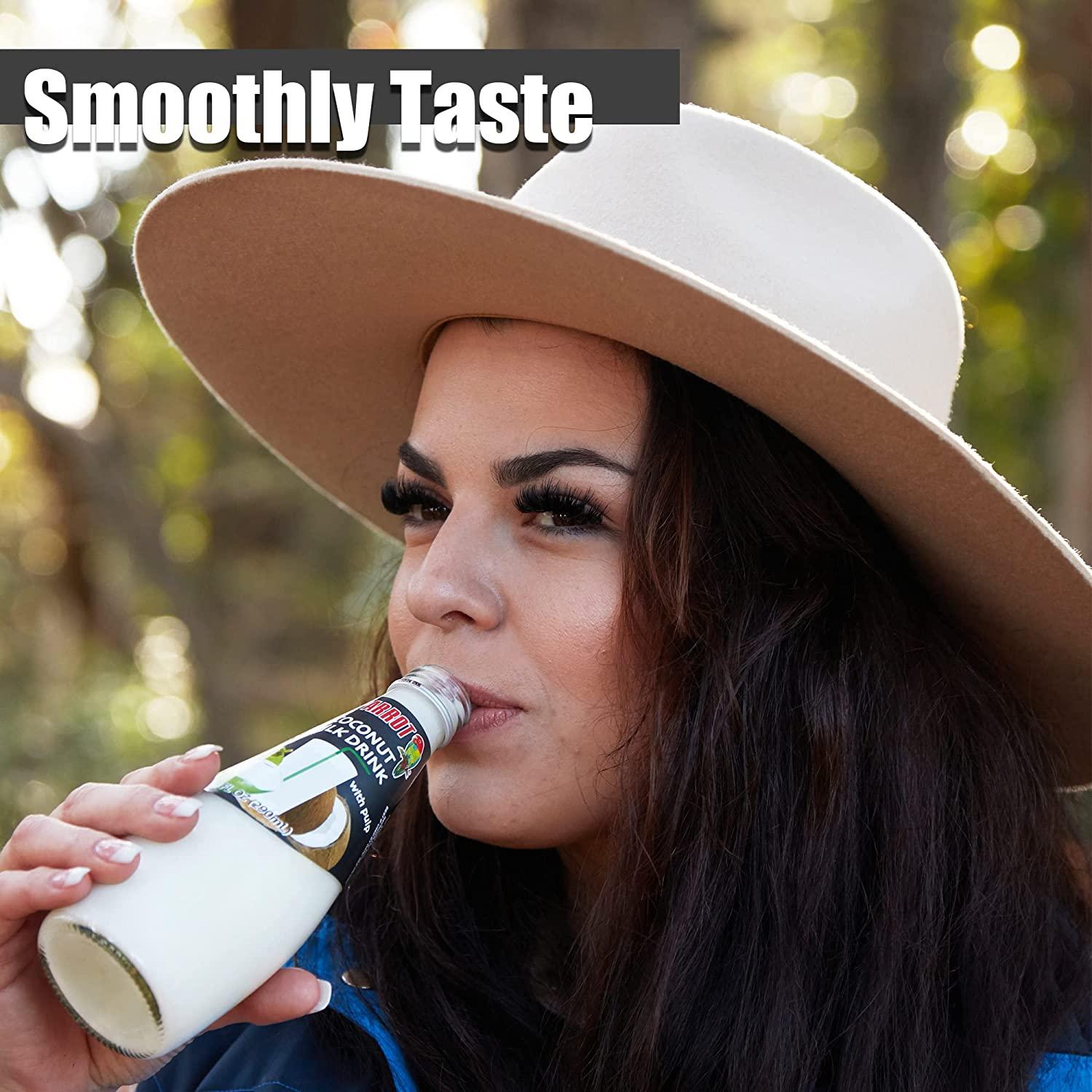 Parrot Coconut Milk Drink Original with Pulp 290ml (Pack of 12) - Refreshing Tropical Beverage ...