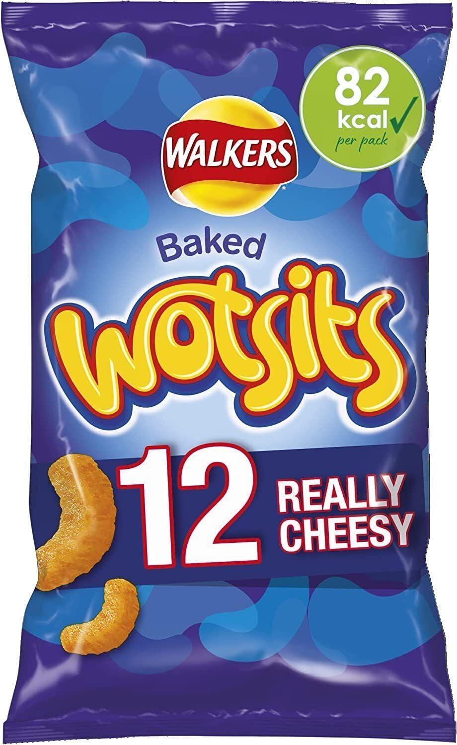 Walkers Crisps Snack Variety Box 36 Pack Quavers Baked Wotsits Mega ...