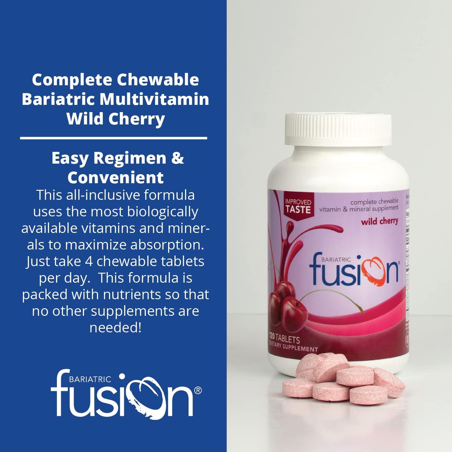 Bariatric Fusion Wild Cherry Chewable Multivitamin with Iron - 120 ...