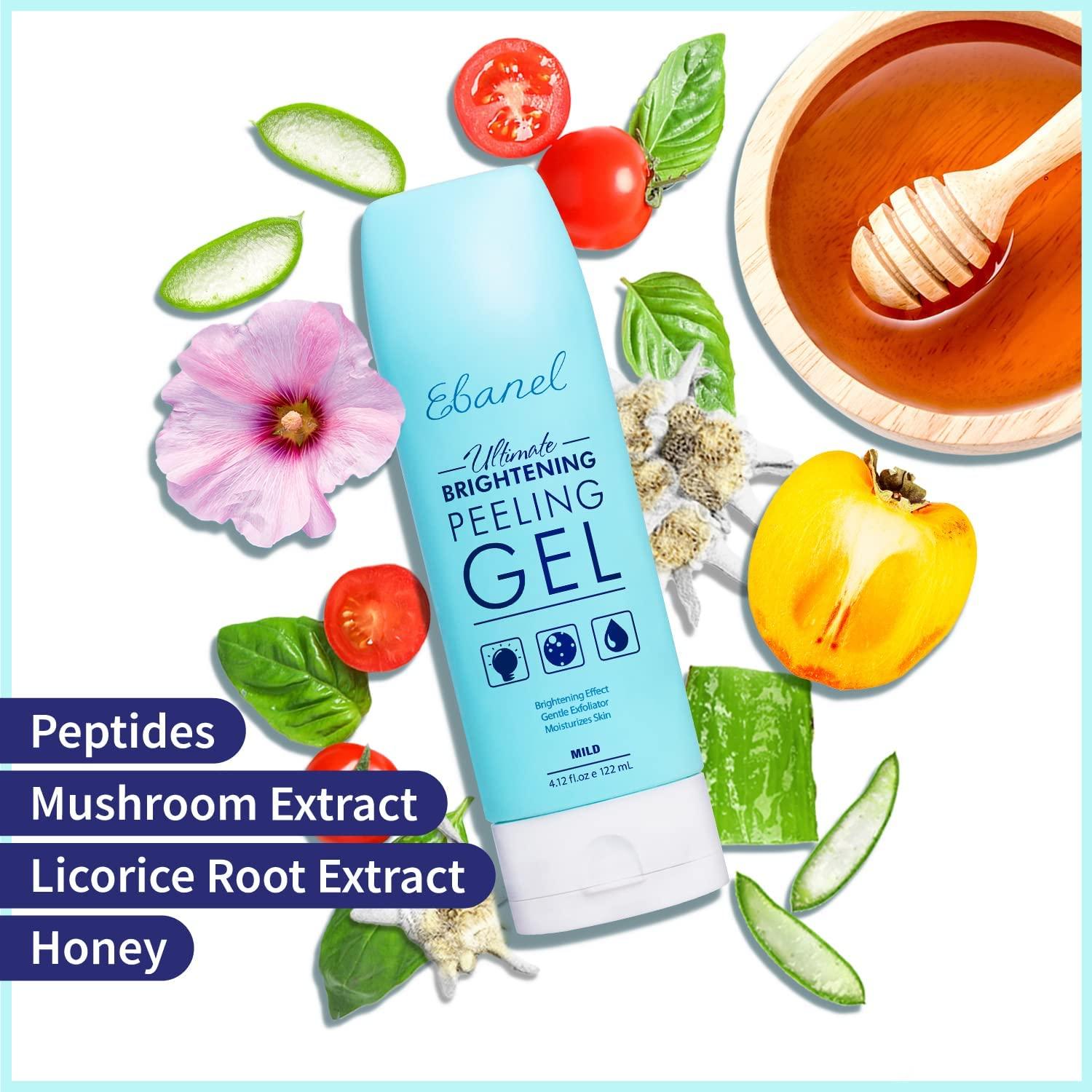 Ebanel Exfoliating Face Scrub with Aloe, Honey & Peptides 4.12 oz ...