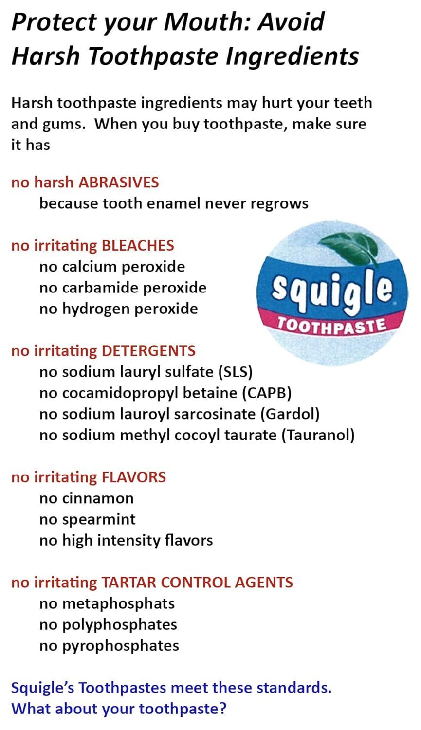 Squigle Enamel Saver Toothpaste - Canker Sore Prevention, Cavities ...